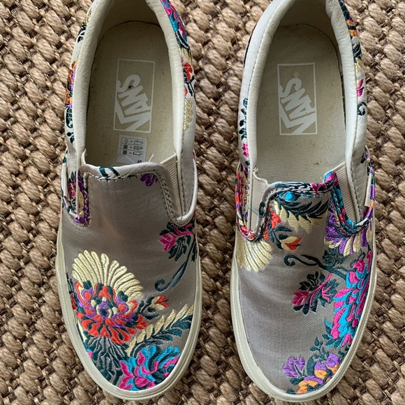 Vans | Shoes | Vans Festival Satin Floral Slipon | Poshmark